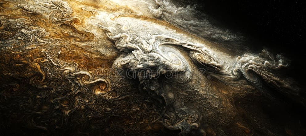 A Detailed Shot of Jupiter in Outer Space, with Components of the Image ...