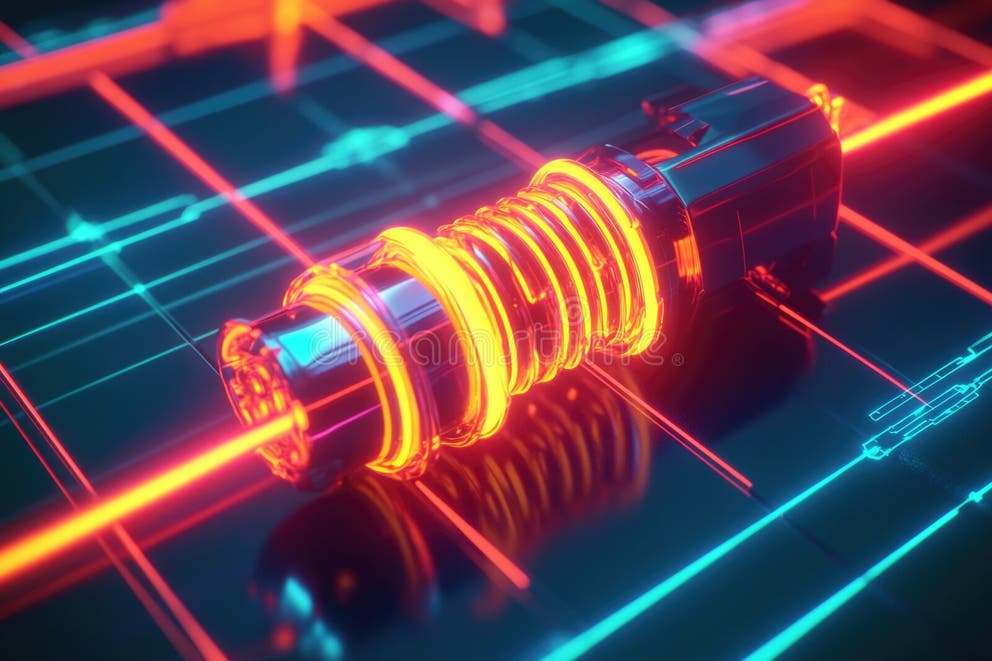 A Detailed Shot of a Light Source Emitting from a Circuit Board, Useful ...