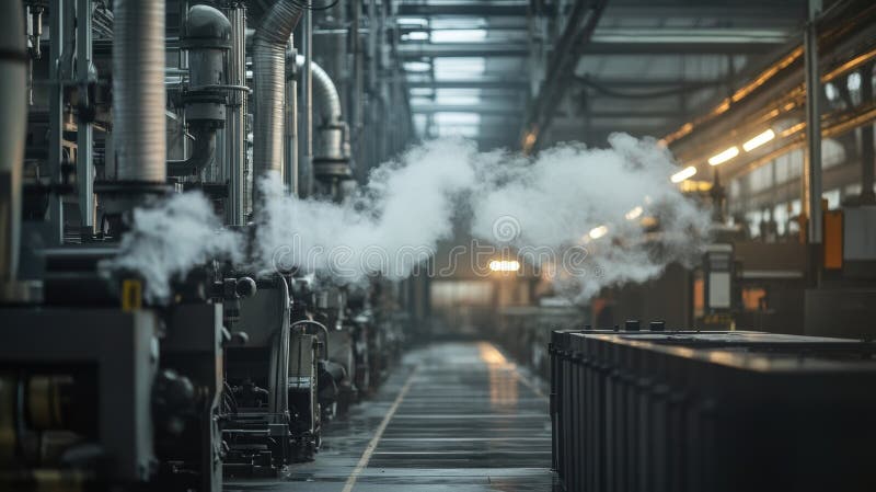 A Detailed Shot of a Machine Operating with Minimal Emissions ...