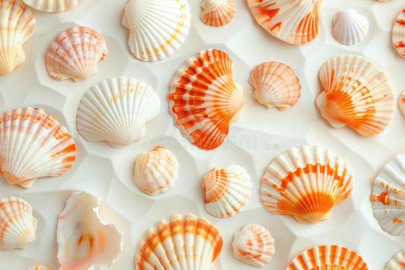 A Detailed Shot of Multiple Types of Seashells, Showcasing Their ...