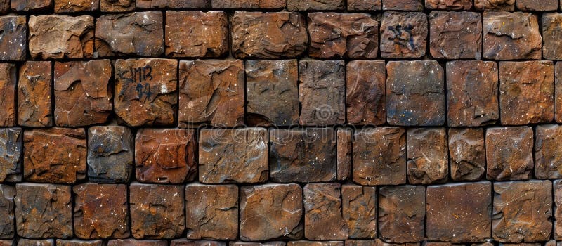 Detailed Shot of Rectangular Bricks Creating a Brick Wall Pattern Stock ...