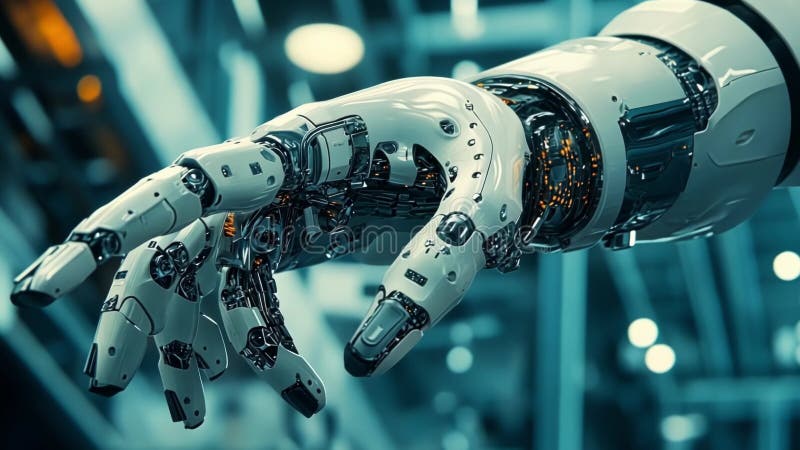 A Detailed Shot of a Robotic Arm in Action Emphasizing Its Connection ...