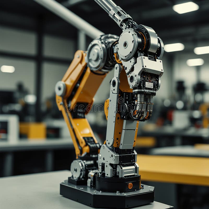 A Detailed Shot of a Robotic Arm Assembling a Product Stock ...