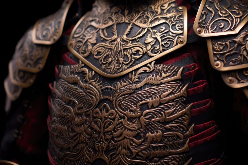 Detailed Shot of Samurai Armor Patterns Stock Illustration ...