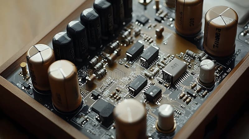 AI-Generated Circuit Board Close-up Stock Illustration - Illustration ...