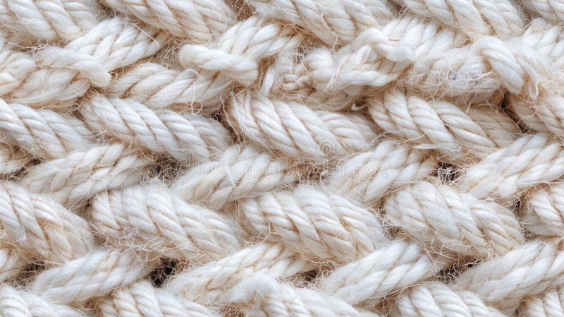 Detailed Shot Showcasing the Texture and Pattern of Beige Jute Rope ...