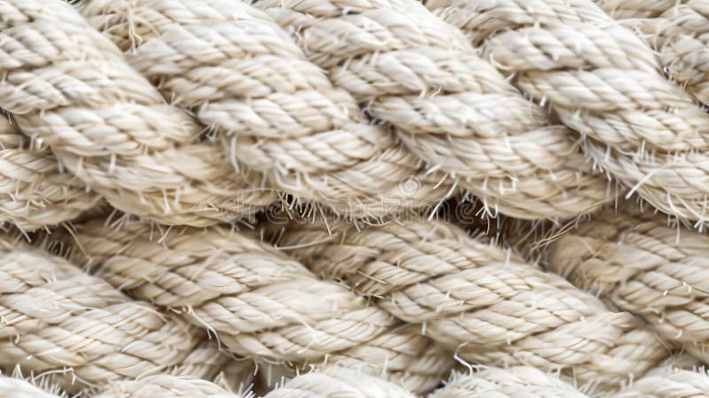 Detailed Shot Showcasing the Texture and Pattern of Beige Jute Rope ...