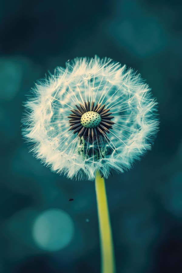 Detailed Shot Single Dandelion Flower Blurred Background Stock Photos ...