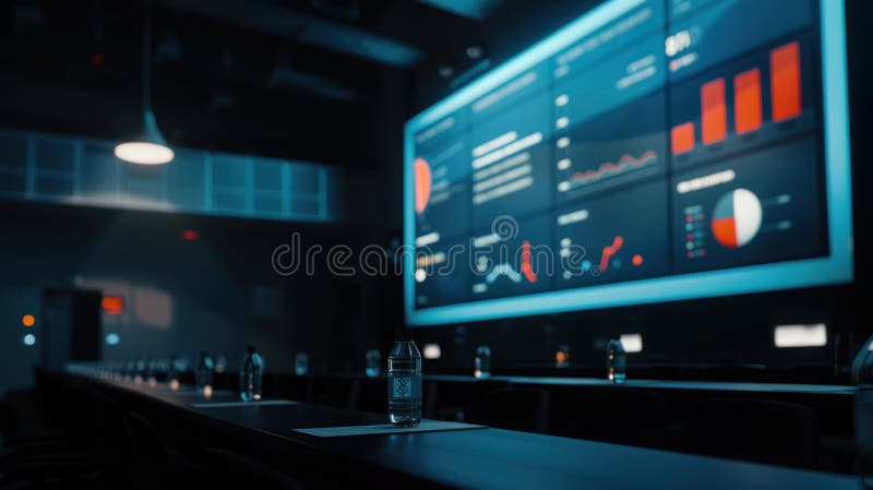 A Detailed Shot of a Speaker S Presentation Slide Stock Illustration ...