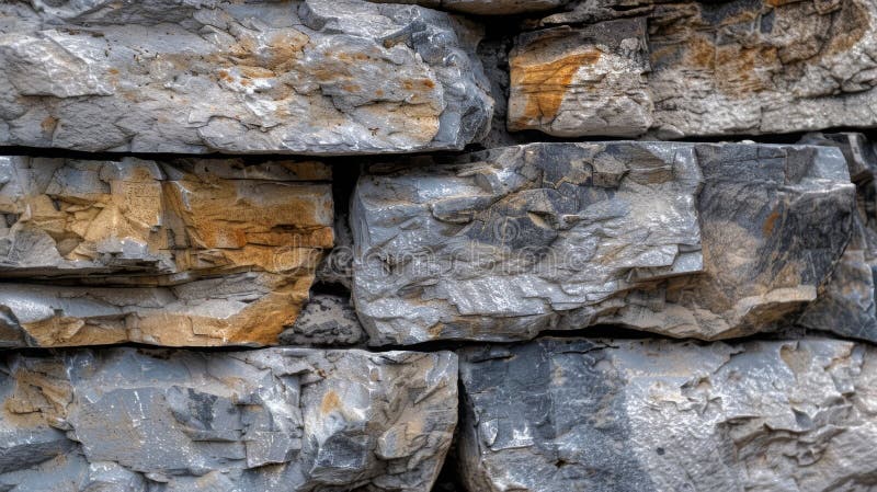 A Detailed Shot of a Stone Wall Made of Carefully Stacked Rocks Stock ...