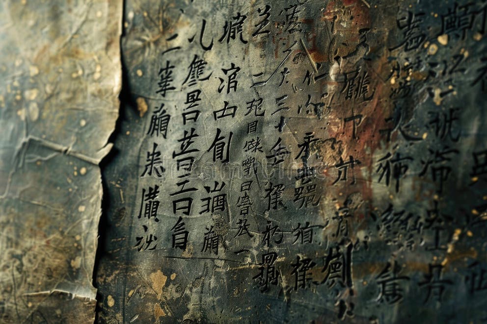 Detailed Shot of a Stone with Writing, Versatile for Various Projects ...