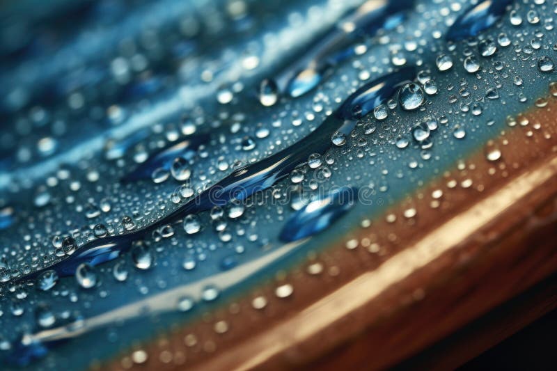 A Detailed Shot of a Surfboard with Water Droplets Stock Image - Image ...