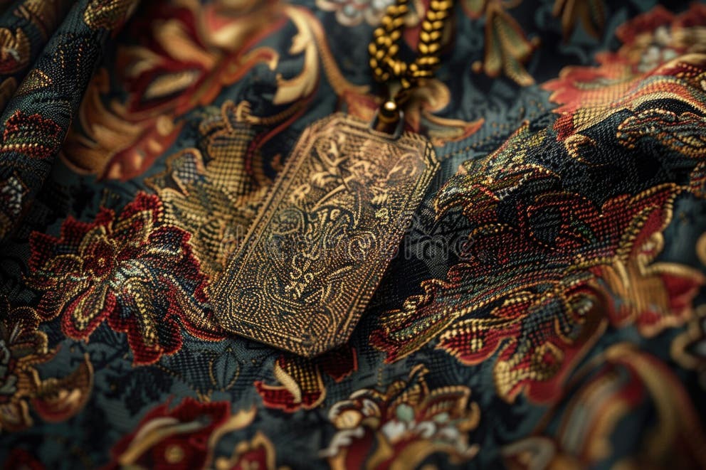 A Detailed Shot of a Tie with a Identification Tag Attached Stock Image ...