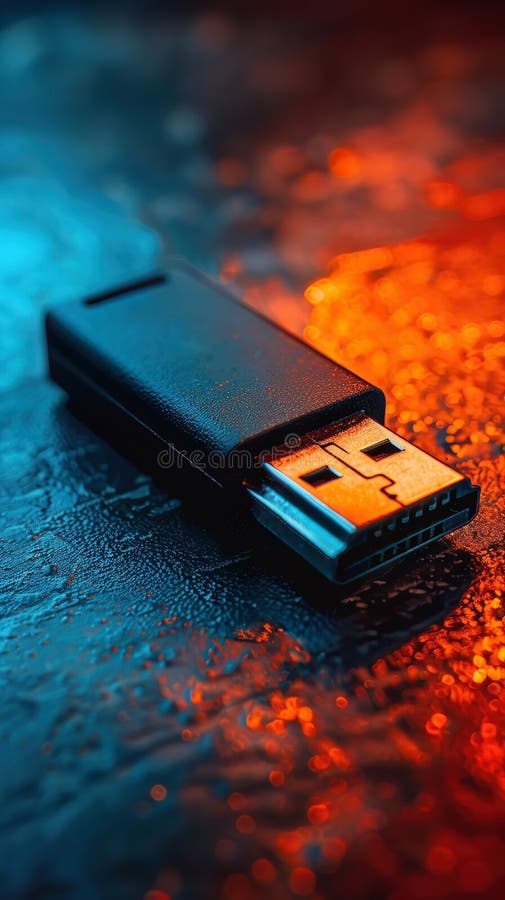 A Detailed Shot of a USB Drive Symbolic of the Vast Storage of ...