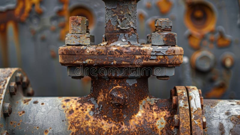 A Detailed Shot of a Valves Handle Covered in Rust and Missing Chunks ...