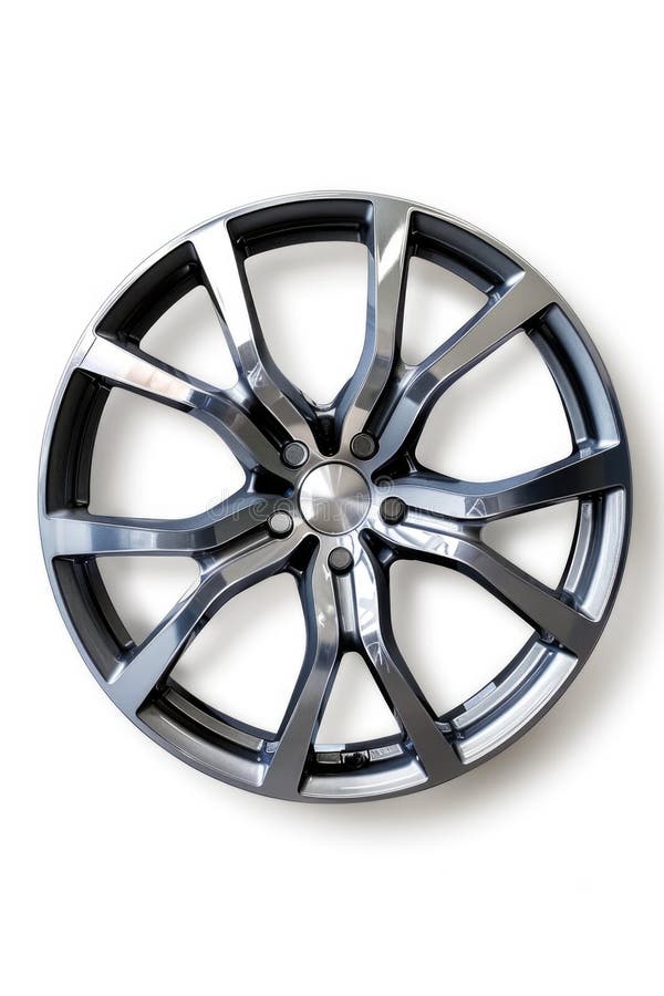 A Detailed Shot of a Wheel on a White Background Stock Image - Image of ...