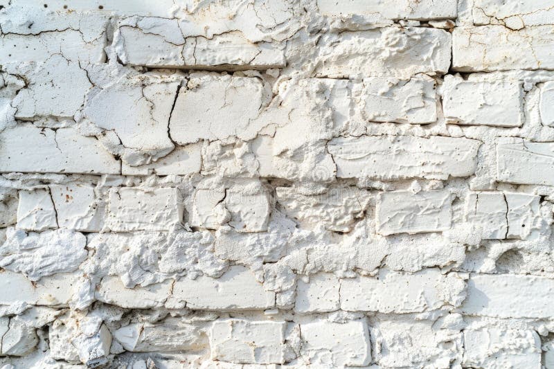 A Detailed Shot of a White Brick Wall with Slight Wear and Texture ...