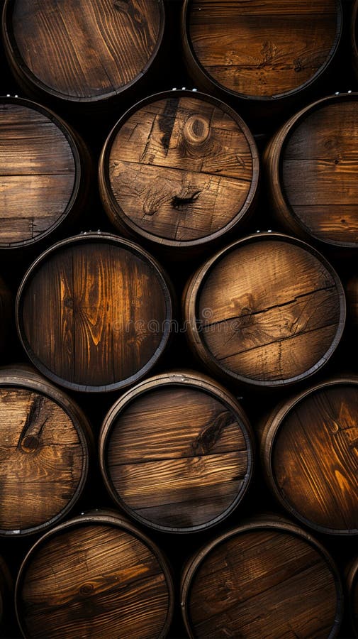 Detailed Shot of Wooden Barrels Texture, an Authentic and Rustic ...