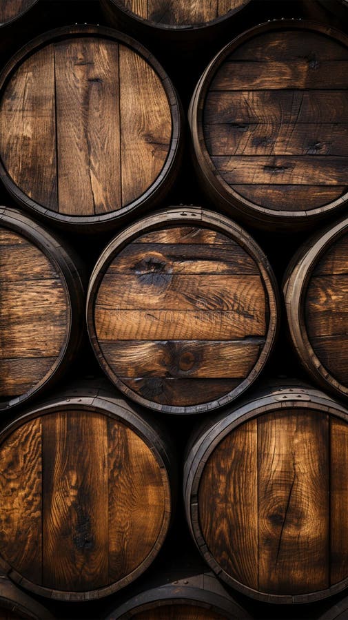 Detailed Shot of Wooden Barrels Texture, an Authentic and Rustic ...