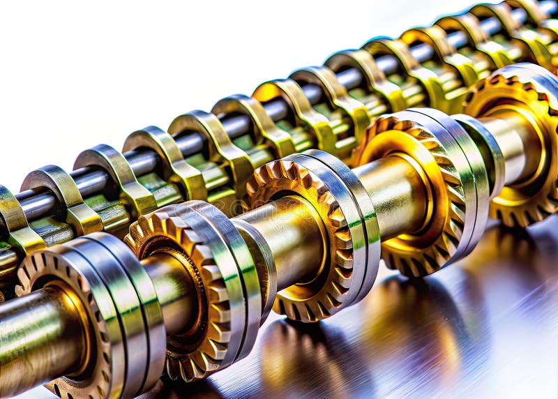 Detailed Silhouette of a Precision Camshaft a Study in Engineering ...