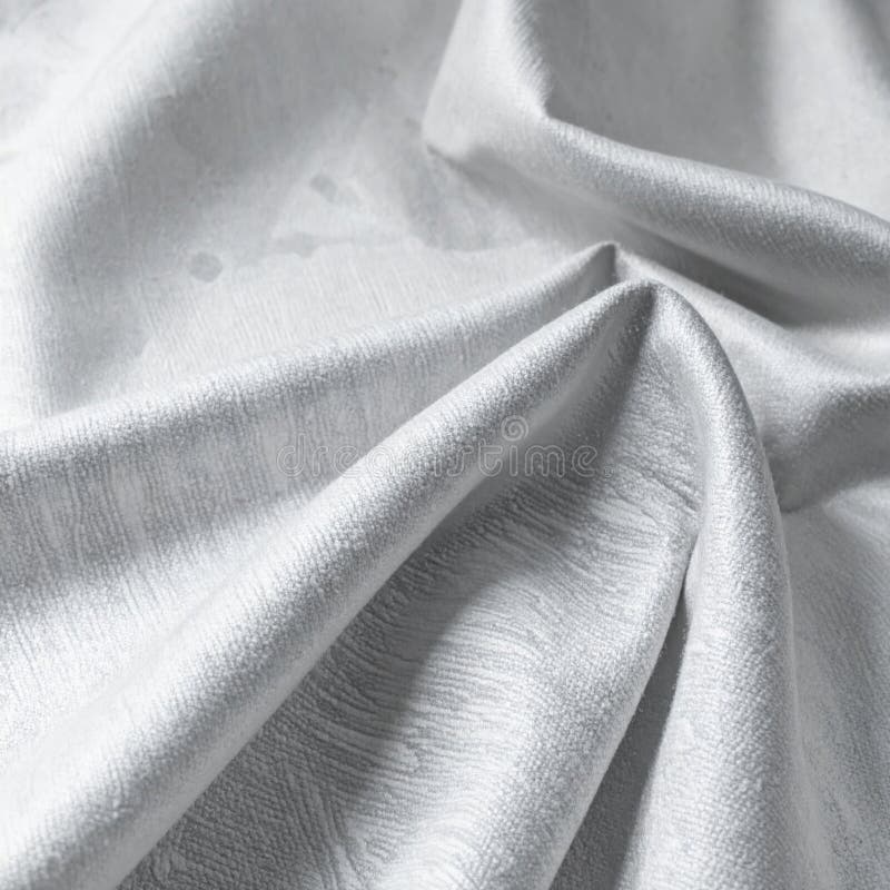 Detailed Silver Fabric Texture with Soft Folds and Subtle Patterning ...