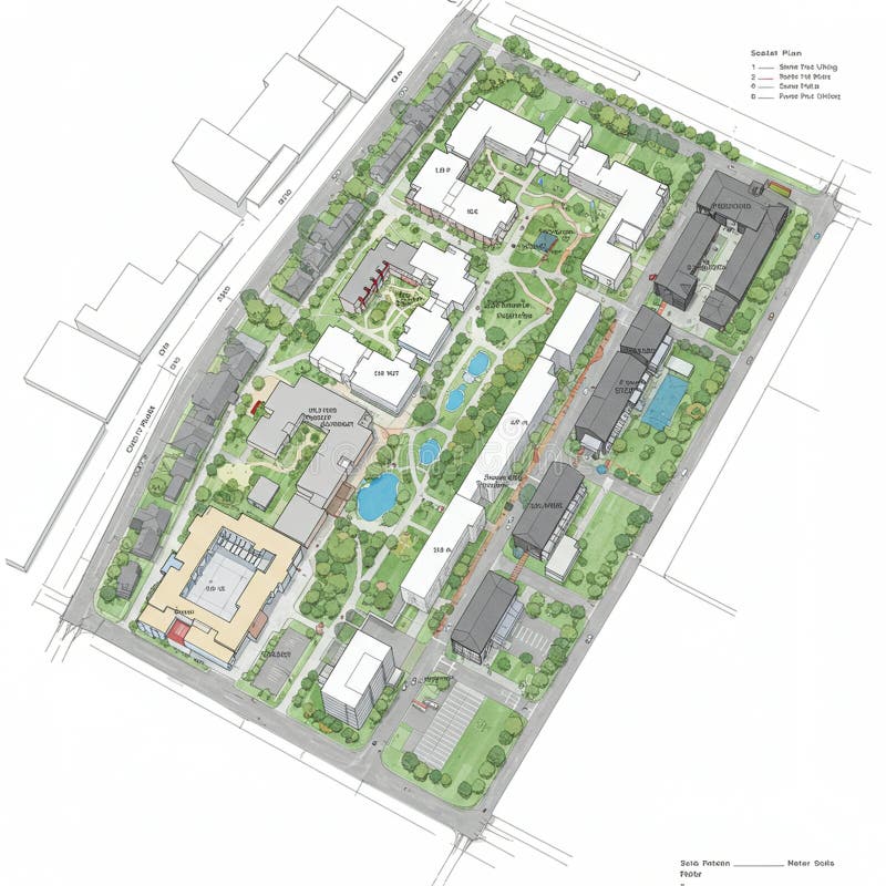 A Detailed Site Plan Showcasing a Residential Neighborhood with ...