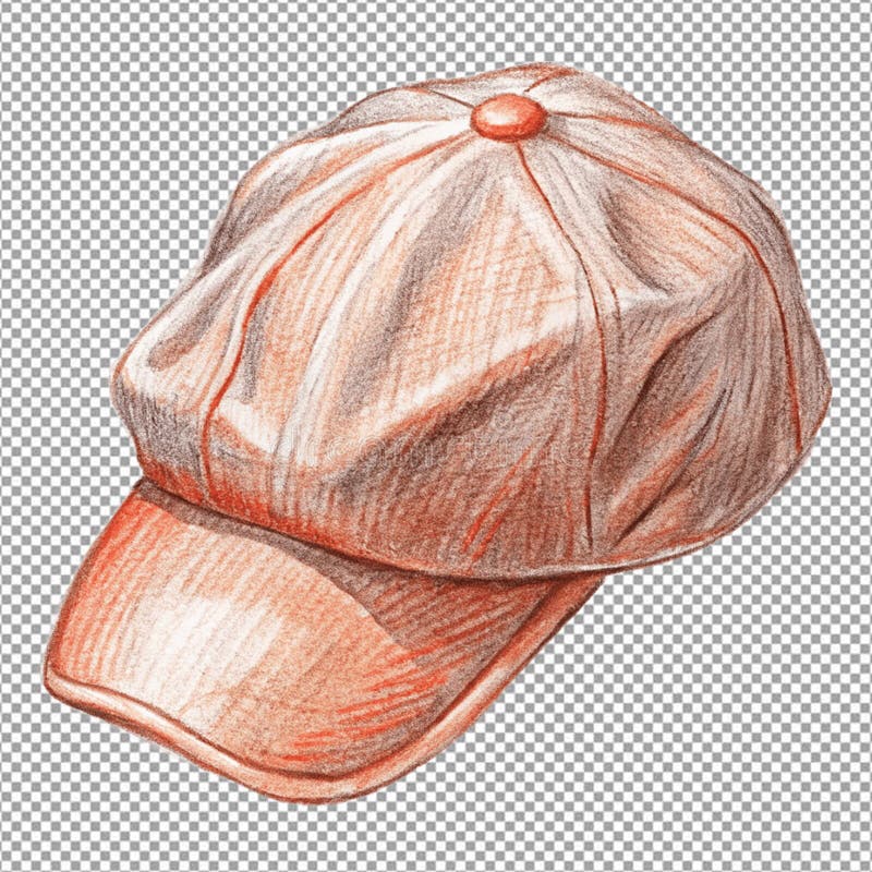 Detailed Sketch of a Baseball Cap Stock Illustration - Illustration of ...