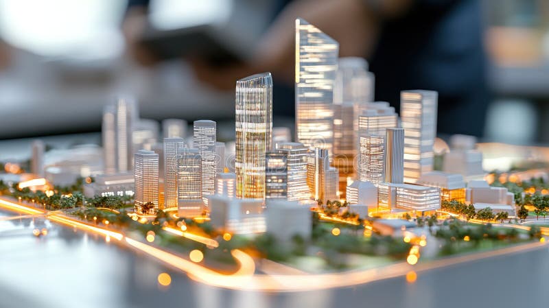 Detailed Smart City Model Showcasing Modern Architecture and Urban ...