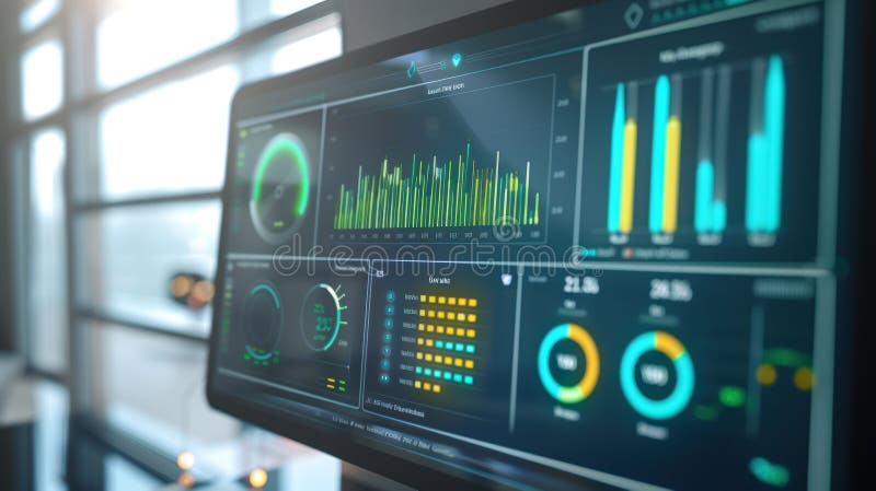 Smart Home Energy Interface Displaying Real-Time Data on Consumption ...