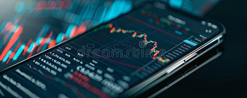 A Detailed Smartphone Screen Showing Forex Trends and Cloud Computing ...