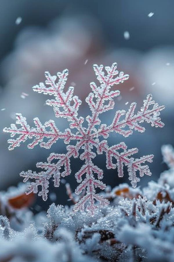 Snowflake on Blue Background Stock Image - Image of transparent, frosty ...
