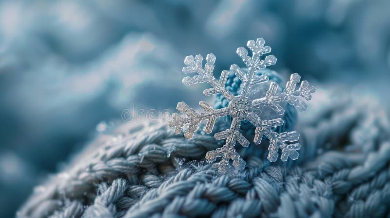A Detailed Snowflake on a Textured Surface Stock Image - Image of ...
