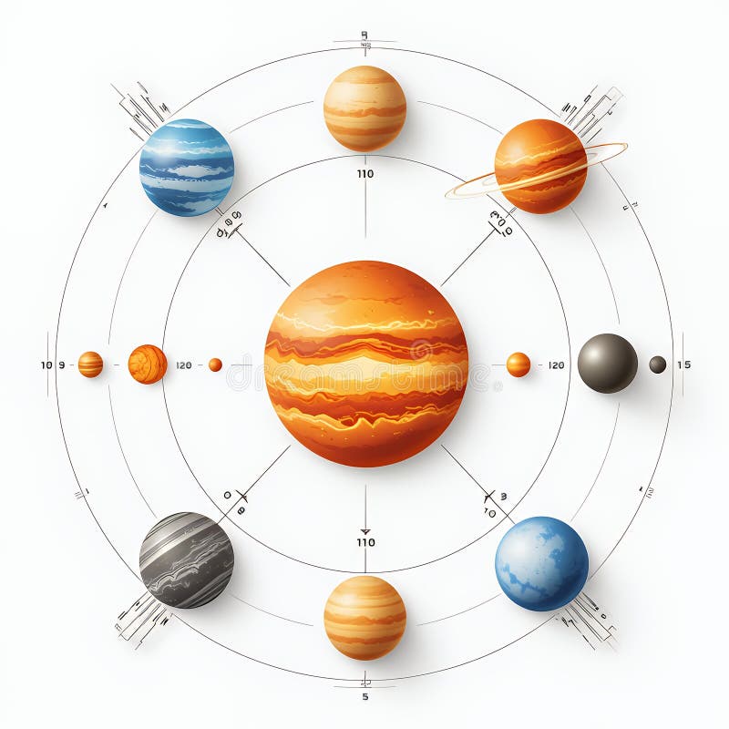 Detailed Solar System Planets Illustration: Colorful Space Educational ...