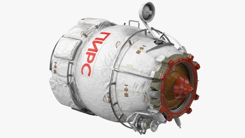 Detailed Space Capsule Module with Antennas and Ports Stock Photo ...