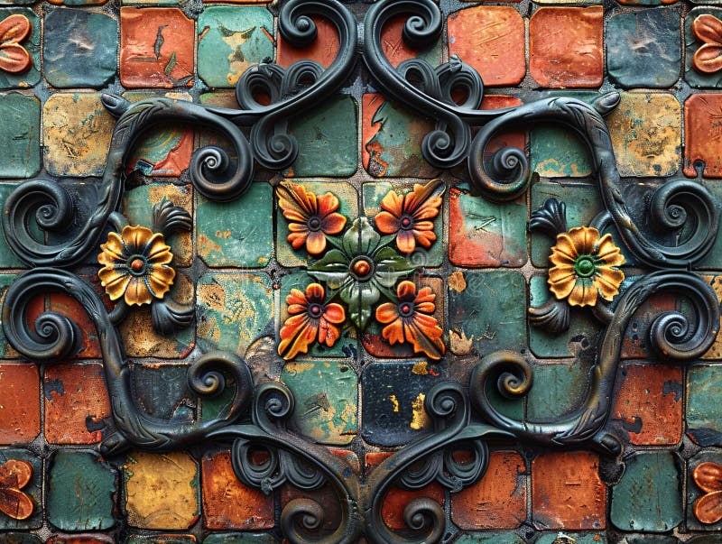 Detailed Spanish Pattern for Backgrounds Stock Illustration ...