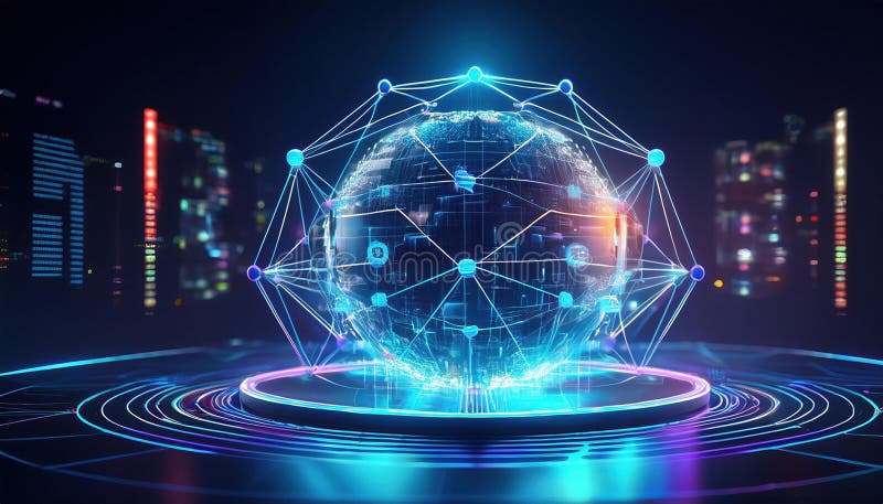 A Detailed Sphere Featuring Intricate Network Patterns Symbolizing ...