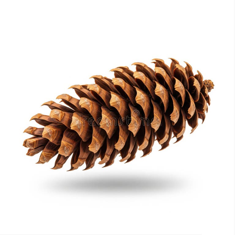 Detailed Spruce Cone, Brown and Textured Stock Image - Illustration of ...