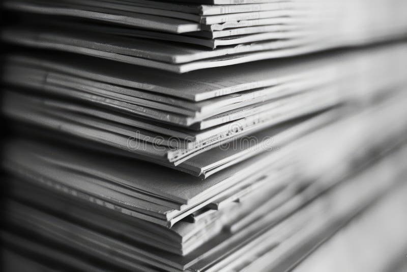 Detailed Stack of Assorted Magazines Stock Illustration - Illustration ...