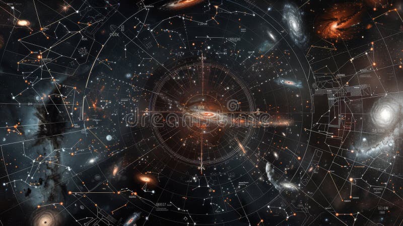 A Detailed Star Map Canvases the Universe with Labeled Constellations ...