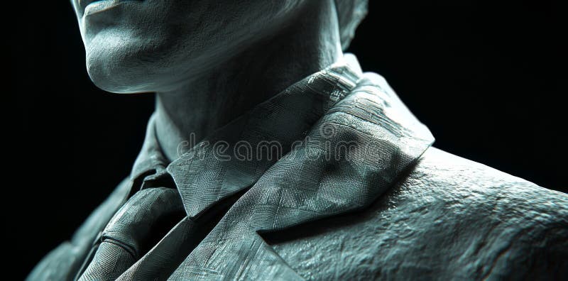 Detailed Statue of a Well-dressed Man Dressed in a Classic Suit. Soft ...
