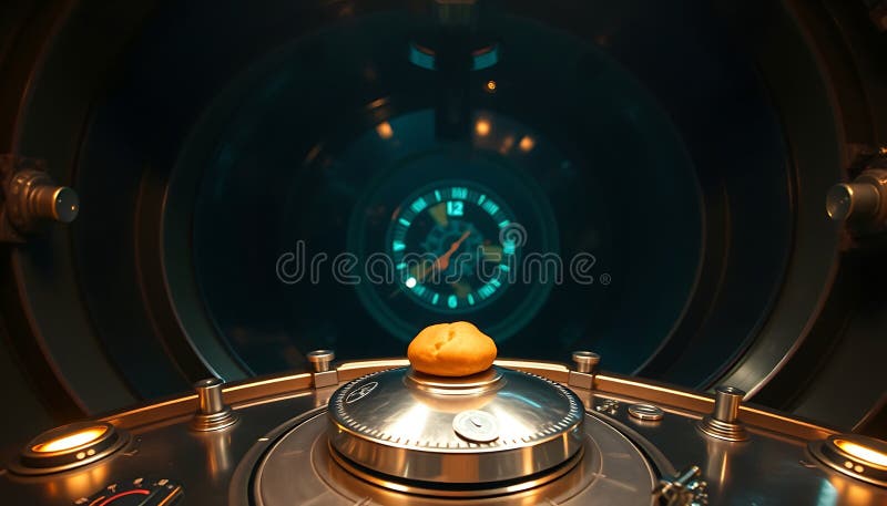 Steampunk Control Panel with Gauges and Lights Retro-futuristic Design ...
