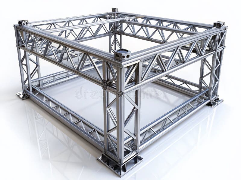 Detailed Steel Truss Structure PNG Background for Engineering Design ...