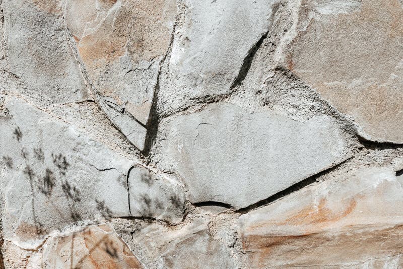 Detailed Stone Background. Bumpy Beige Stone Surface. an Old Wall with ...