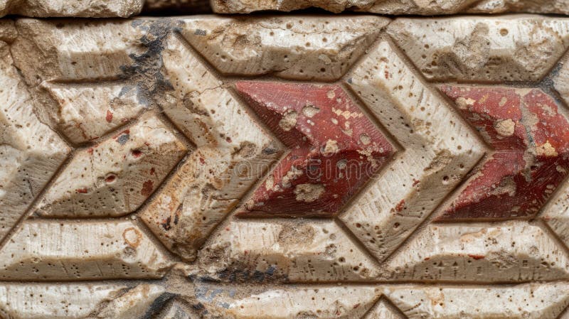 Detailed Stone Wall Texture with Geometric Patterns Stock Illustration ...