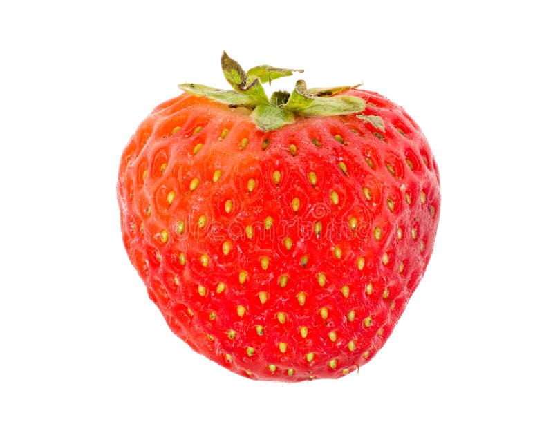 Detailed Strawberry Isolated with White Background Stock Photo - Image ...