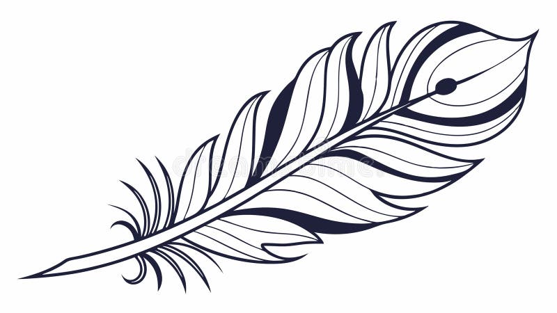 Detailed Striped Feather Vector Art, Vector Design Generative AI Stock ...