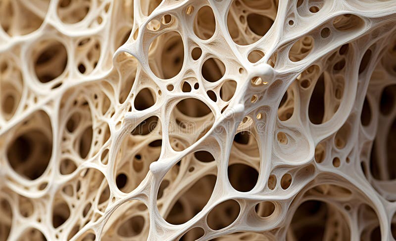 Detailed Structure of Bone Tissue, Close-up View Stock Image - Image of ...