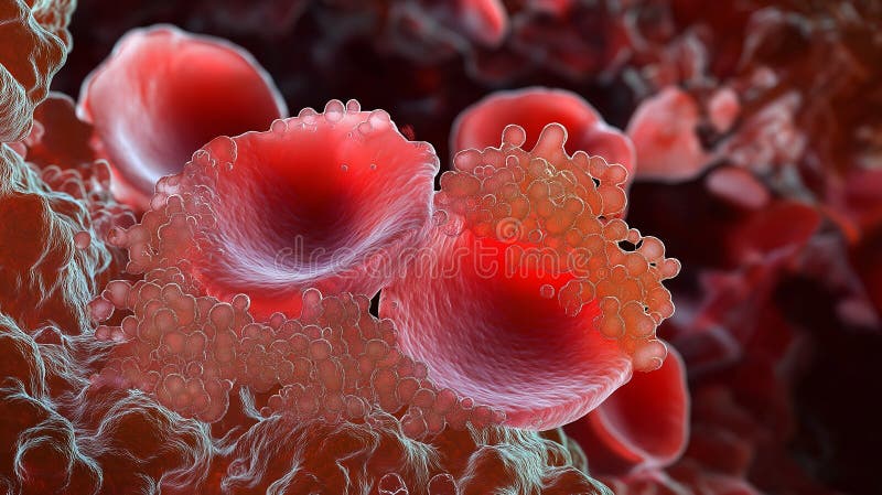Detailed Structure of a Red Blood Cell, Showing Its Biconcave Shape ...