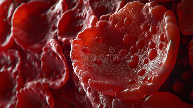 Detailed Structure of a Red Blood Cell, Showing Its Biconcave Shape ...