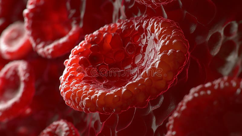 Detailed Structure of a Red Blood Cell, Showing Its Biconcave Shape ...